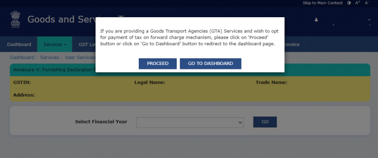 GST on Forward Charges by GTA (Goods Transport Agency)