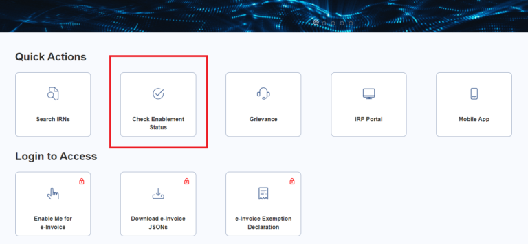 How to check whether the GST e-Invoice is enabled or not?